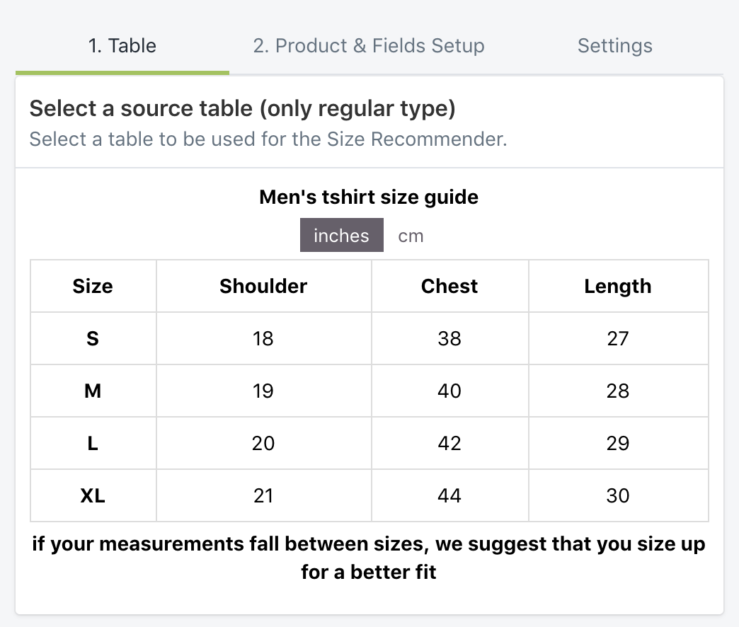 Create Size Recommender | Kiwi Sizing - Sizing plugin for Shopify